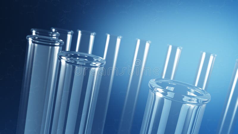Glass Laboratory Test Tubes with Science Background Stock Illustration ...