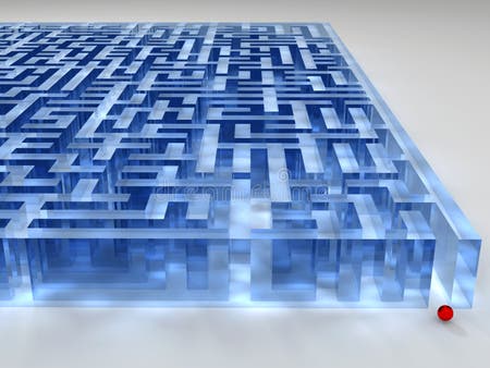 Glass labyrinth stock photo. Image of labyrinth, blue, information - 892414