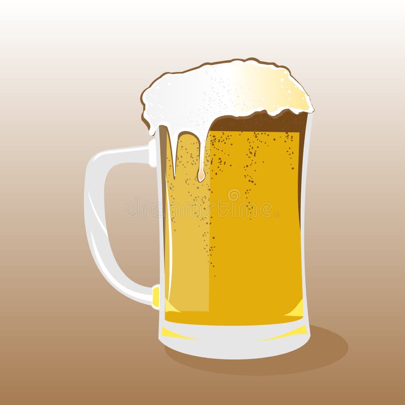 Glass of lager beer stock vector. Illustration of vector - 59407273