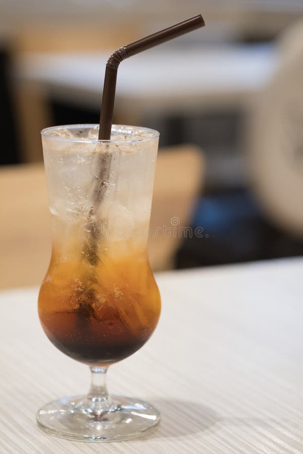 Glass of Lemon Cold Iced Tea Stock Photo - Image of beverage, iced ...