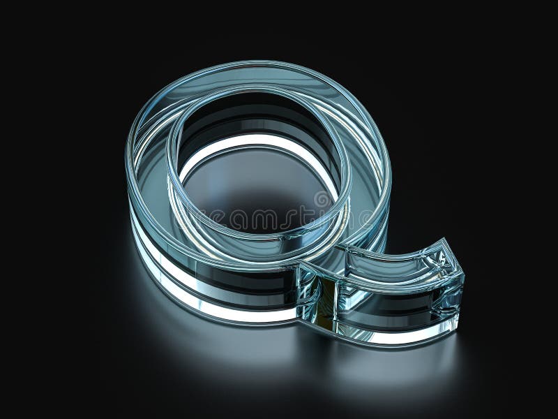 Glass letter Q stock illustration. Illustration of alphabet - 88281886