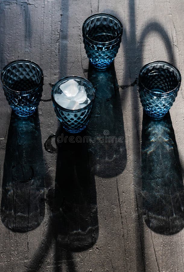 Glass and Light Art Visual Illusion Reflection. Vertical. Top View ...