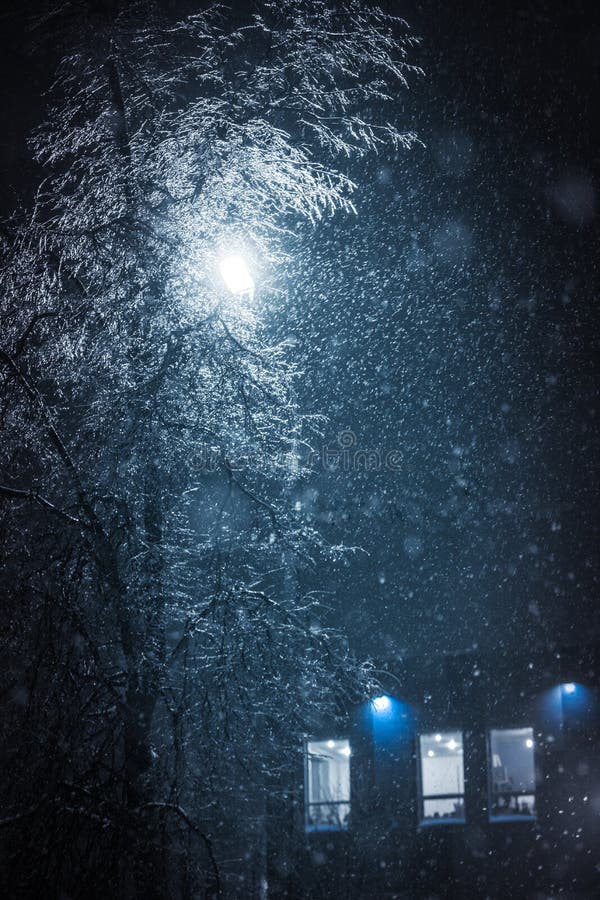 Glass Lights Under the Snow Stock Image - Image of background, snowy ...