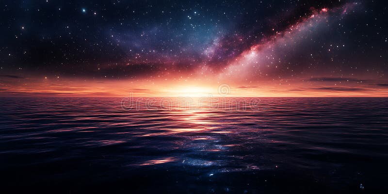 GlassLike Ocean Reflecting the Infinite Sky Wallpaper Background Stock ...