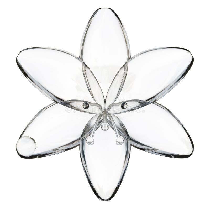 Glass Lily Petals 3D Design Element Stock Illustration - Illustration ...