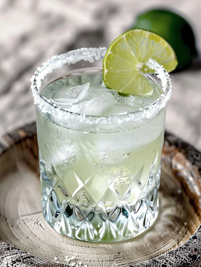 A Glass of Limeade with a Lime Wedge on Top Stock Image - Image of food ...