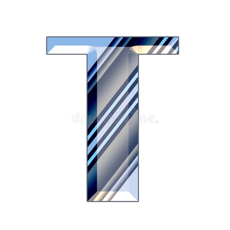 Glass Line Modern T stock illustration. Illustration of line - 365699300