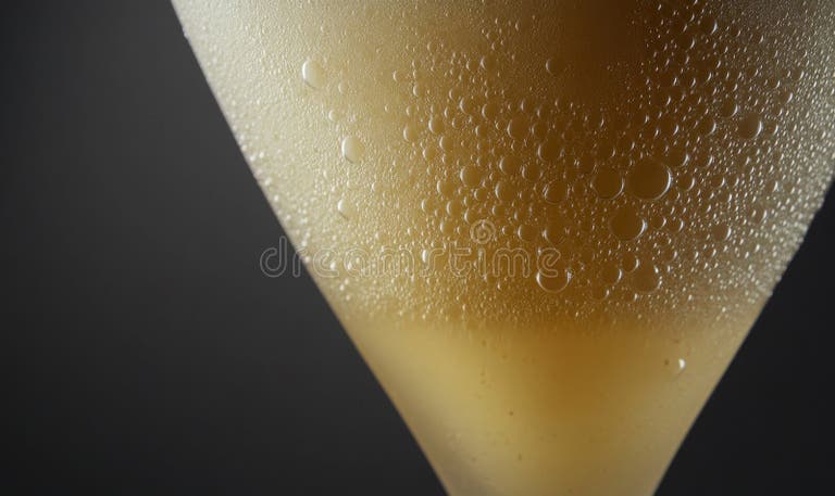A Glass of Liquid with Condensation on the Outside Stock Photo - Image ...