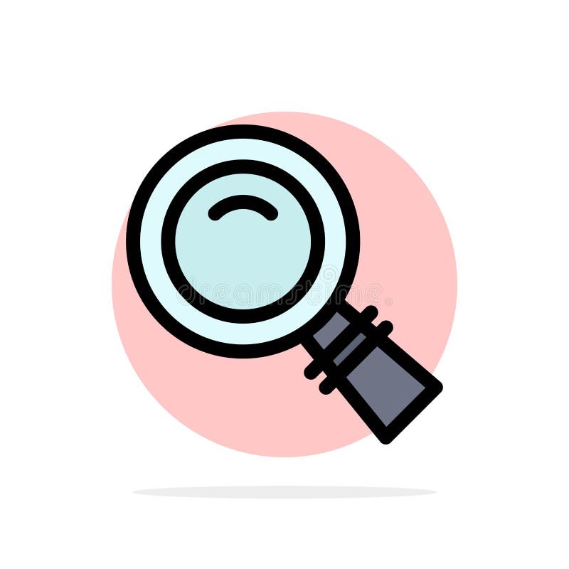 Glass, Look, Magnifying, Search Abstract Circle Background Flat Color ...