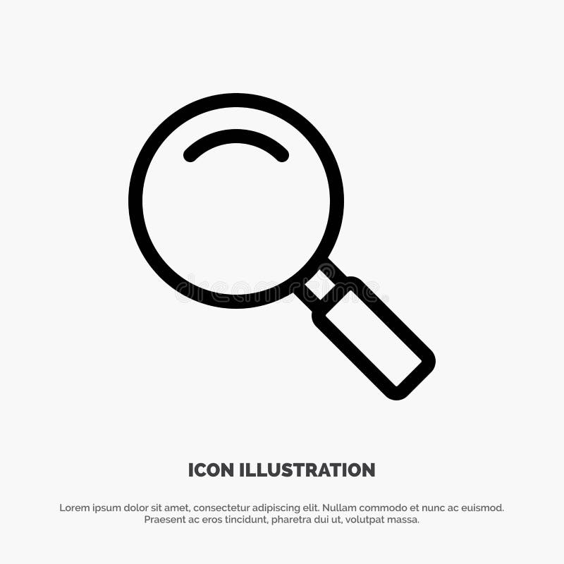 Glass, Look, Magnifying, Search Line Icon Vector Stock Vector ...