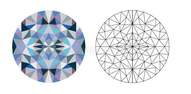 Glass, Low Poly Circle, Vector Illustration Stock Vector - Illustration ...