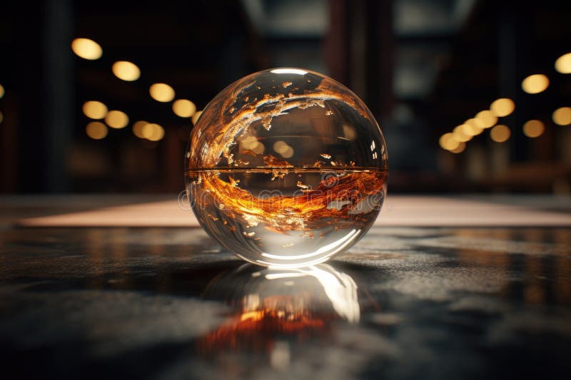 Glass magic ball stock illustration. Illustration of vision - 295087312