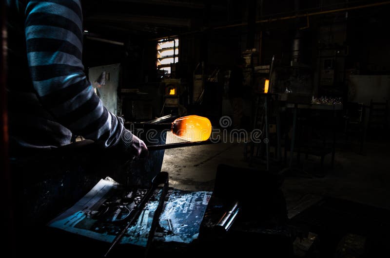 The glass maker stock image. Image of workshop, handmade - 67319701