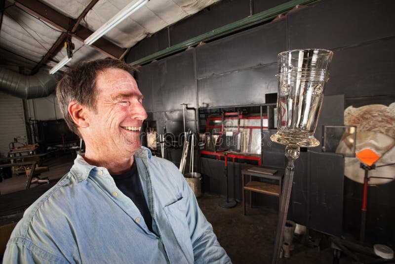 Glass Making Business stock image. Image of male, building - 29584485