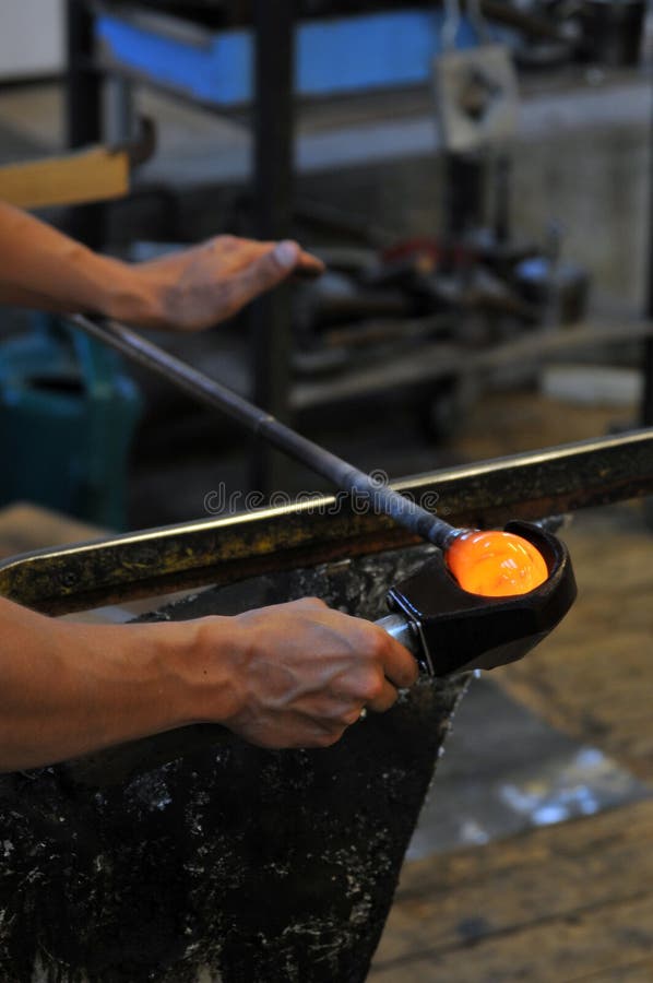 Glass making stock image. Image of decoration, manufacturer - 130553651