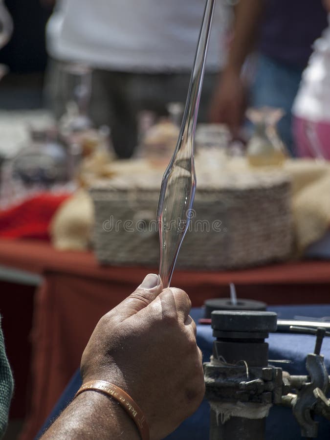 Craftsman modelling glass stock photo. Image of traditional - 33340398