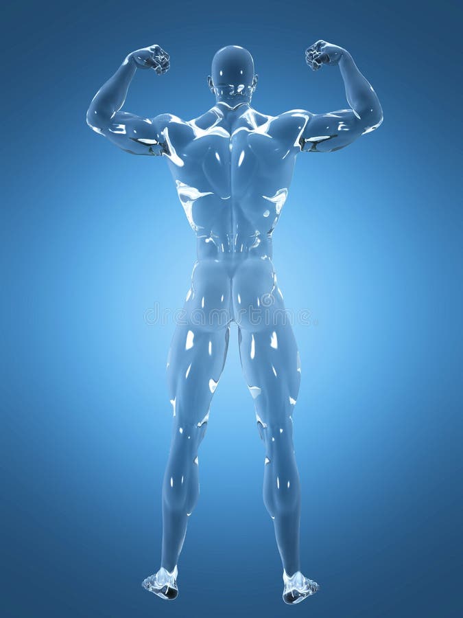 A glass man stock illustration. Illustration of workout - 134029683