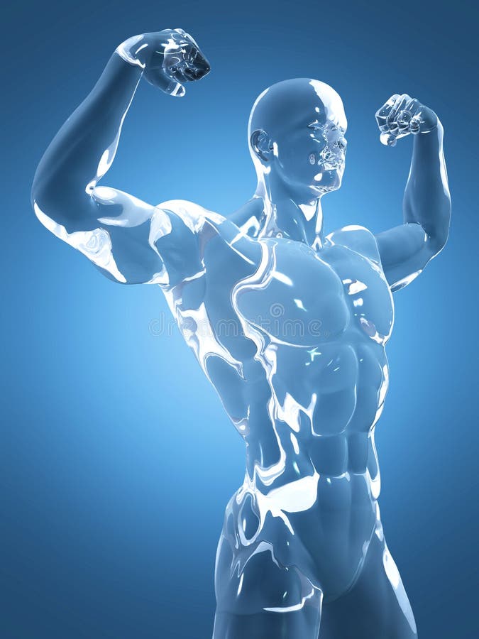 Male reflective surface stock illustration. Illustration of muscles ...
