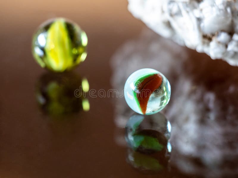 Colored Clear Glass Marbles. Stock Image - Image of play, lose: 182650537