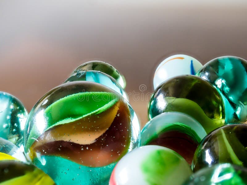 Colored Clear Glass Marbles. Stock Photo - Image of popular, round ...