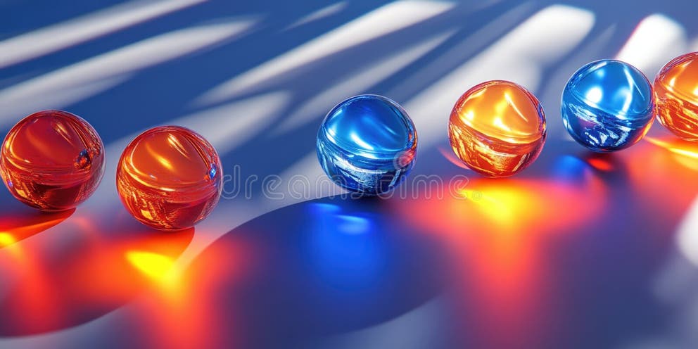 Glass Marbles on Table stock illustration. Illustration of colorful ...