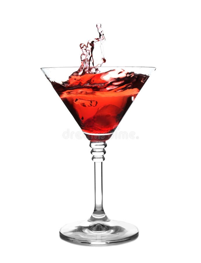 Cocktail with Splash on Dark Background Stock Image - Image of ...