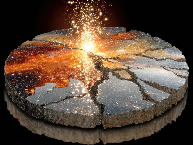 Glass Memory Disc Shattered Orbit Stock Illustration - Illustration of ...