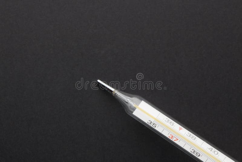 Glass Mercury Thermometer stock image. Image of measure - 241343637
