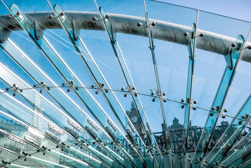 Glass and Metal Construction Stock Photo - Image of detail ...
