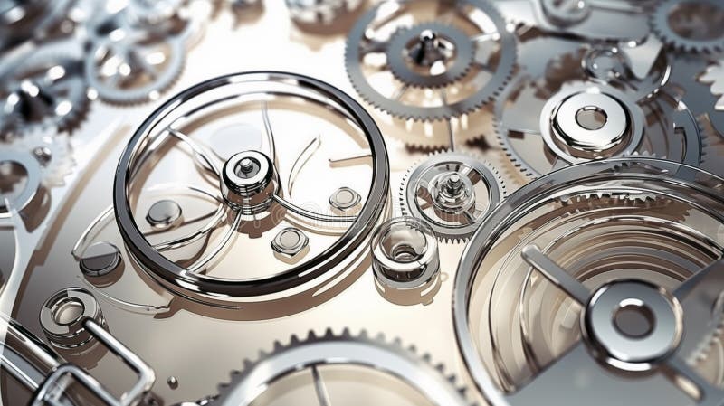 Glass and Metal Mechanisms, Wallpaper Stock Illustration - Illustration ...