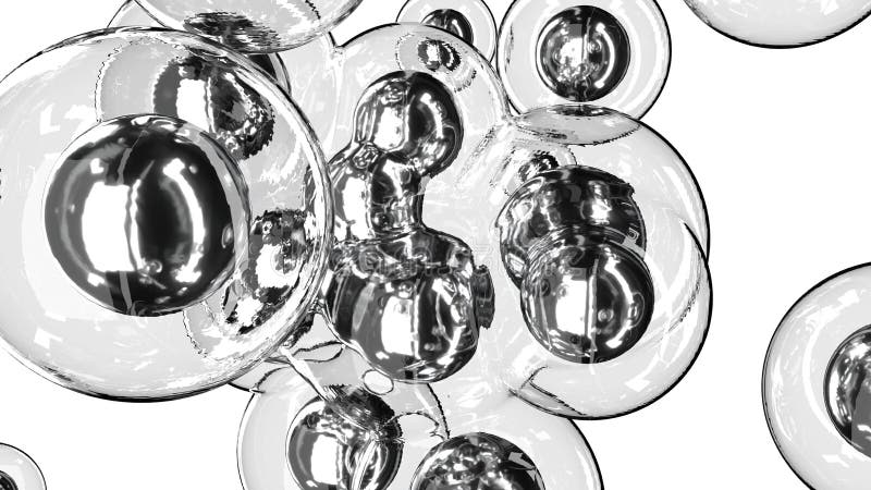 Glass Metal Metaball on White 3d Stock Illustration - Illustration of ...