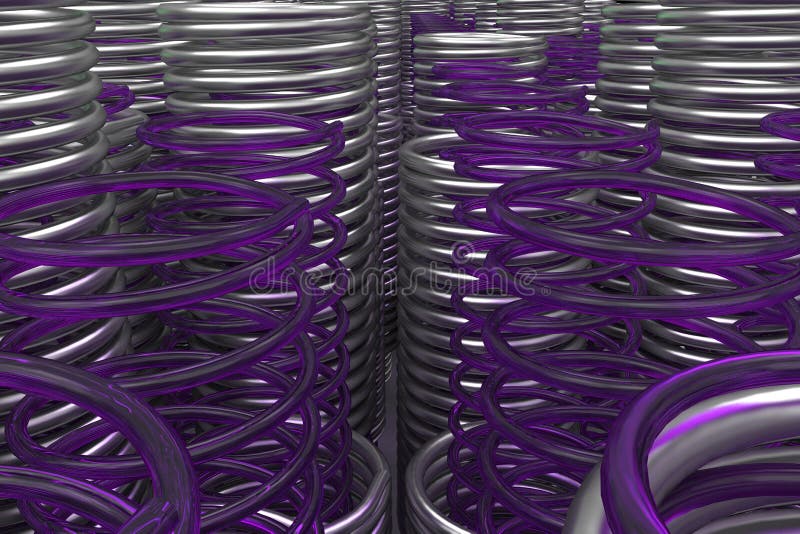 Glass and Metal Springs and Coils Stock Illustration - Illustration of ...
