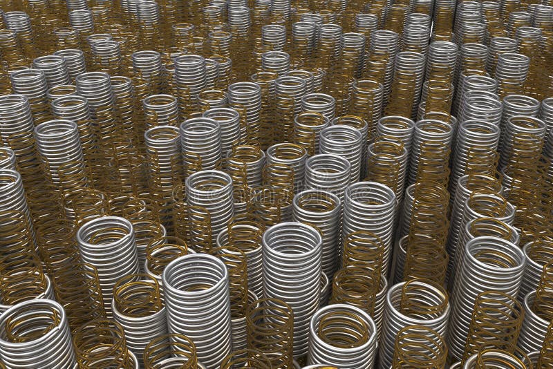 Glass and Metal Springs and Coils Stock Illustration - Illustration of ...