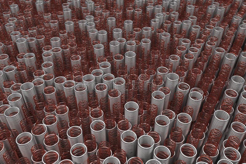 Glass and Metal Springs and Coils Stock Illustration - Illustration of ...