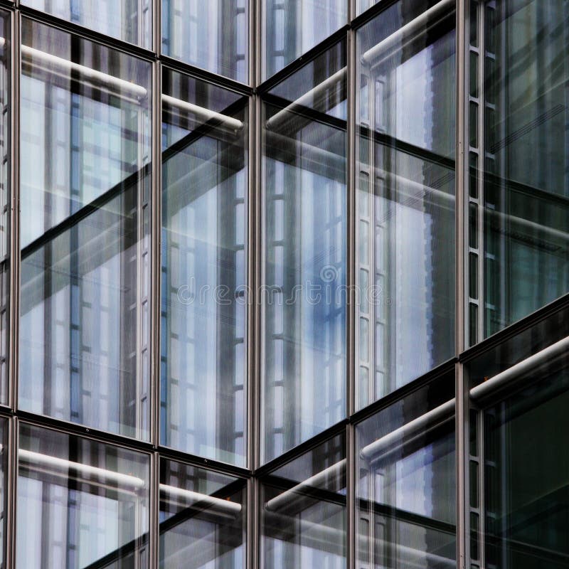 Glass and metal structure stock image. Image of office - 20000133