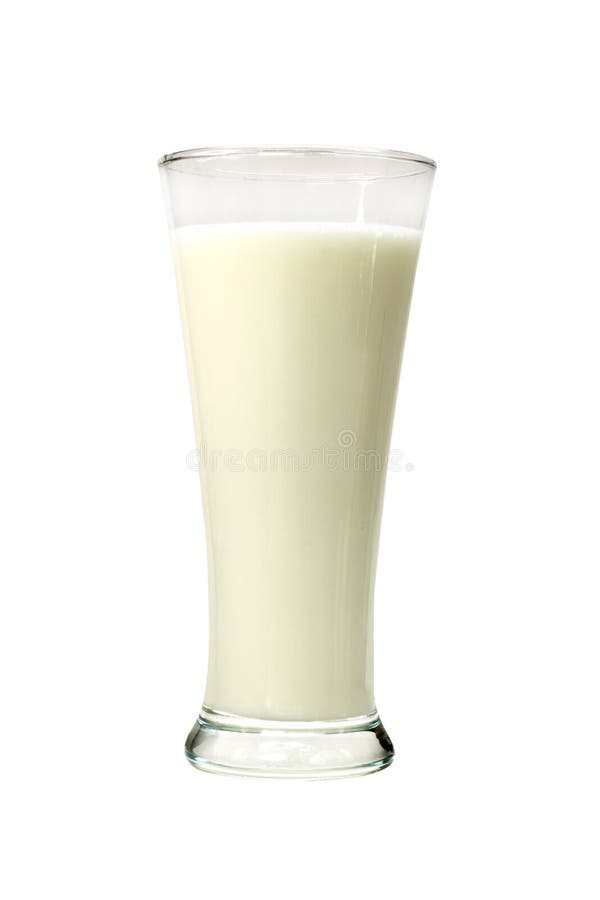 Glass of Milk Isolated on White with Clipping Path Stock Image - Image ...