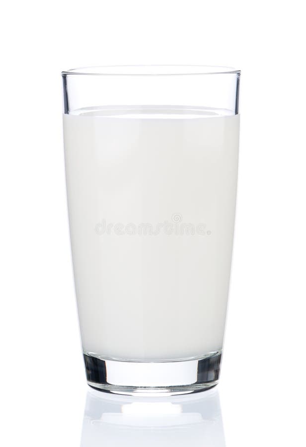 Glass of Milk Isolated on White with Clipping Path Stock Image - Image ...