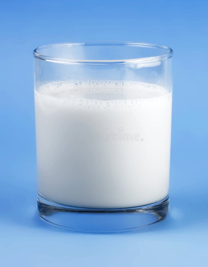 Blue glass with milk stock photo. Image of milk, unmixed - 4586