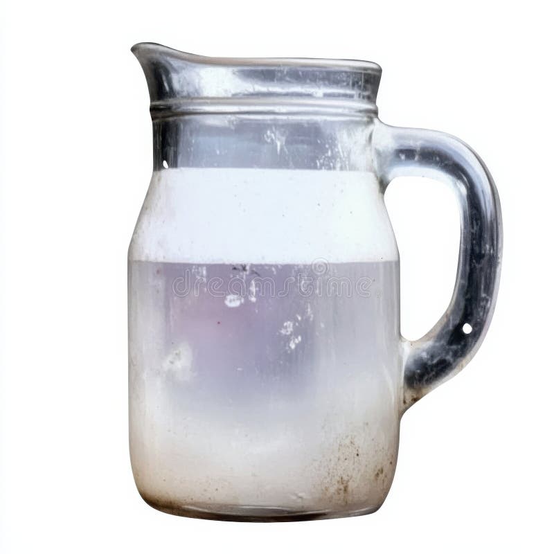 Glass Milk Jug with Handle Featuring Rustic Details Vintage Element ...