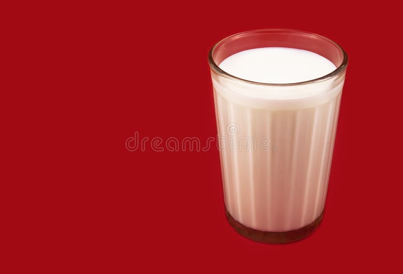 Glass with milk on the red stock image. Image of healthy - 12527021