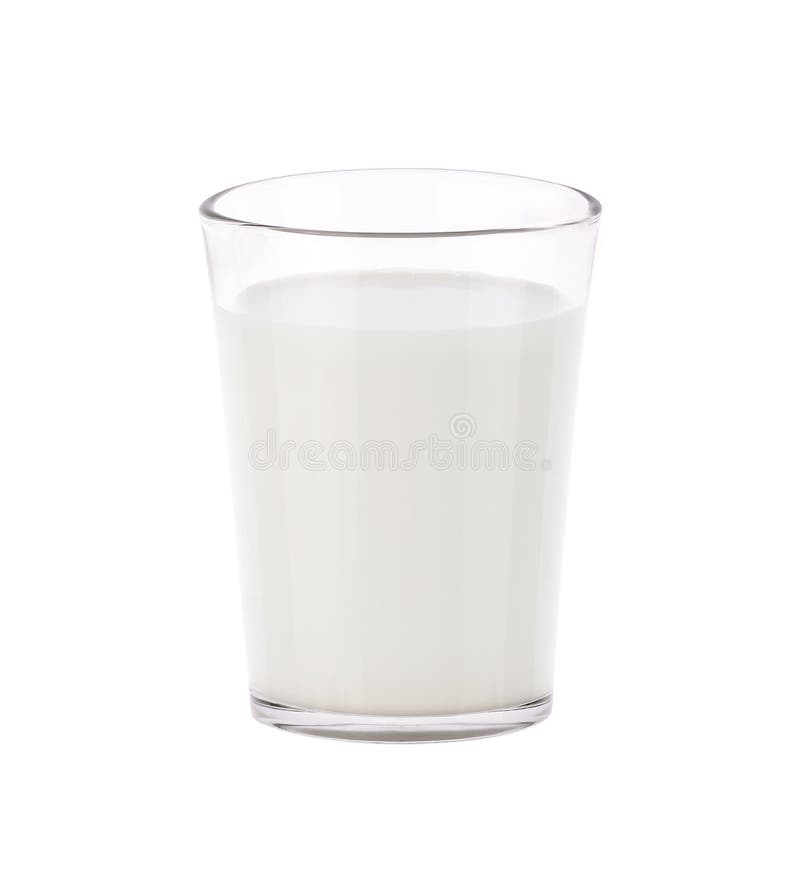 Glass of Milk on White Background Stock Photo - Image of healthy ...