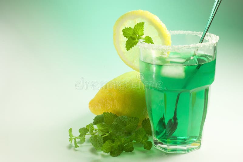 Glass of mint stock image. Image of plant, glass, thirstquenching ...