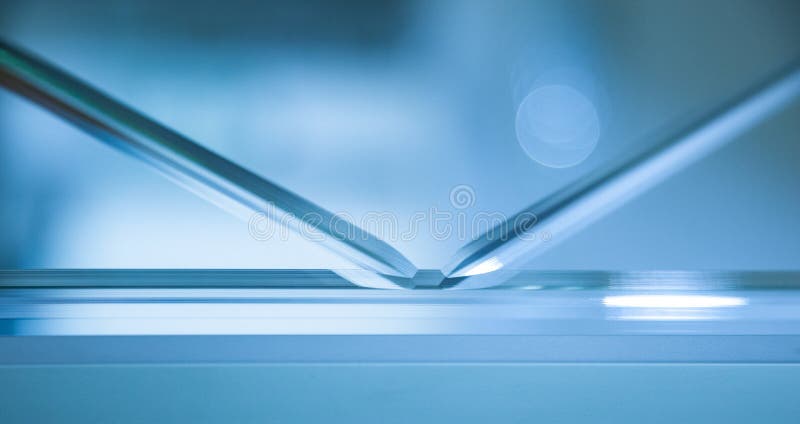 Glass, Mirror Reflection Shapes and Shadows. Close-up Details Stock ...