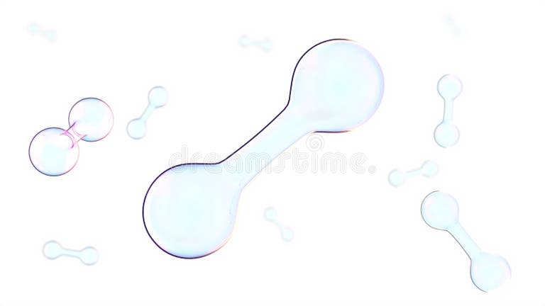 Glass Model of a Hydrogen Molecule H2 Intro 3d Stock Illustration ...