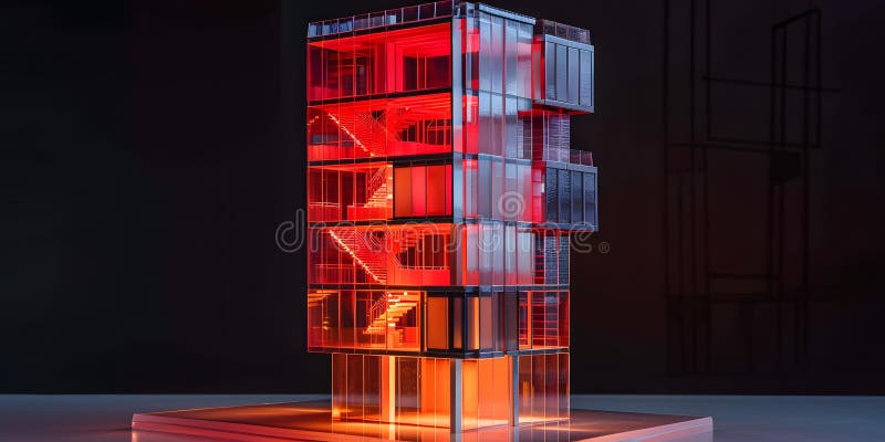 Modern Architecture Glass Building Model Generated Using Ai Stock ...