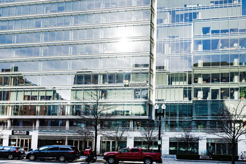 The Glass Modern Facade of the Microsoft Innovation and Policy Center ...