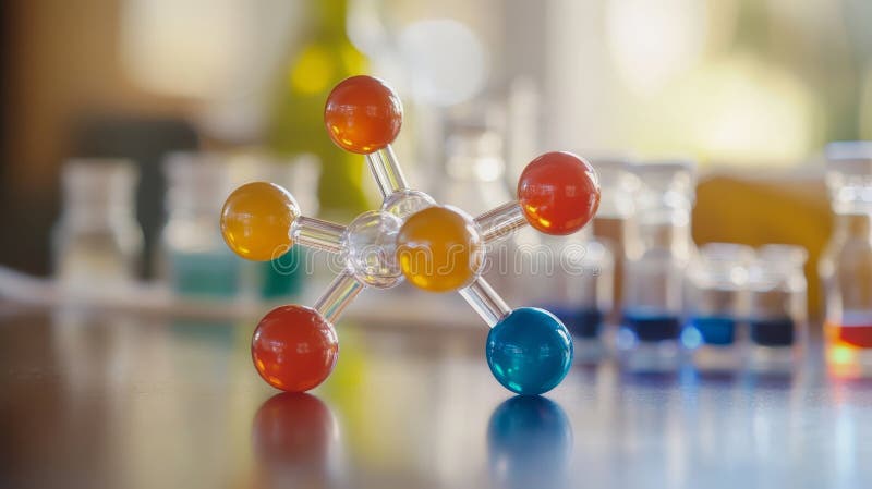 Glass Molecule Model Horizontal Banner a Visual Representation for ...