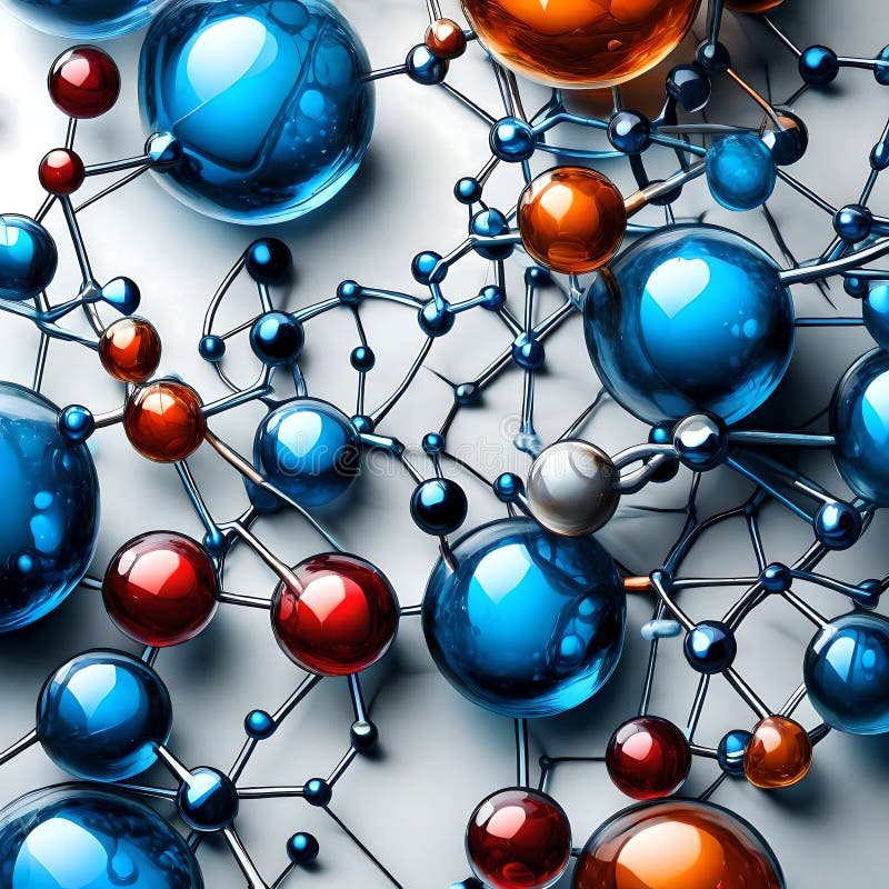 Glass Molecules - Ai Generated Image Stock Illustration - Illustration ...