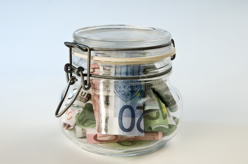 Glass with money stock photo. Image of money, security - 40348994