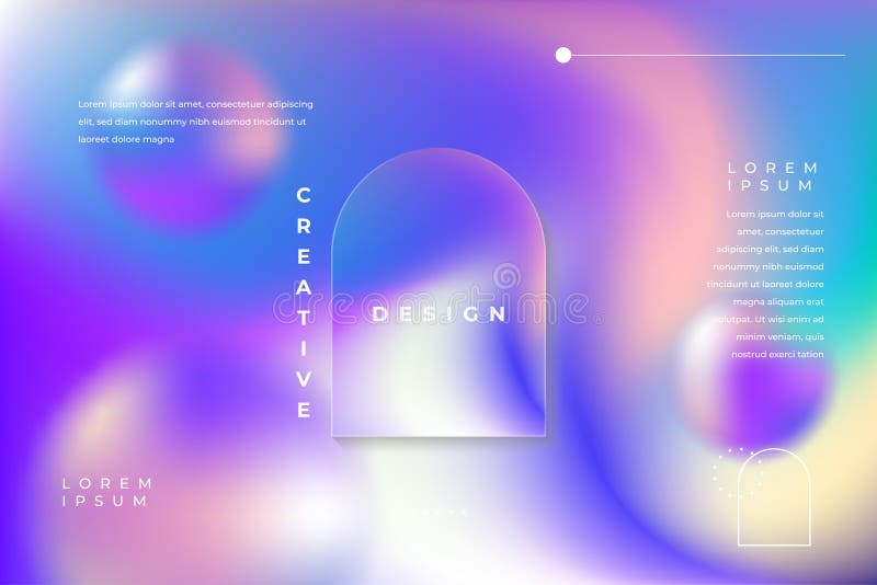 Morph Background Soft Gradient Colors with Window Shape Glass Effect ...